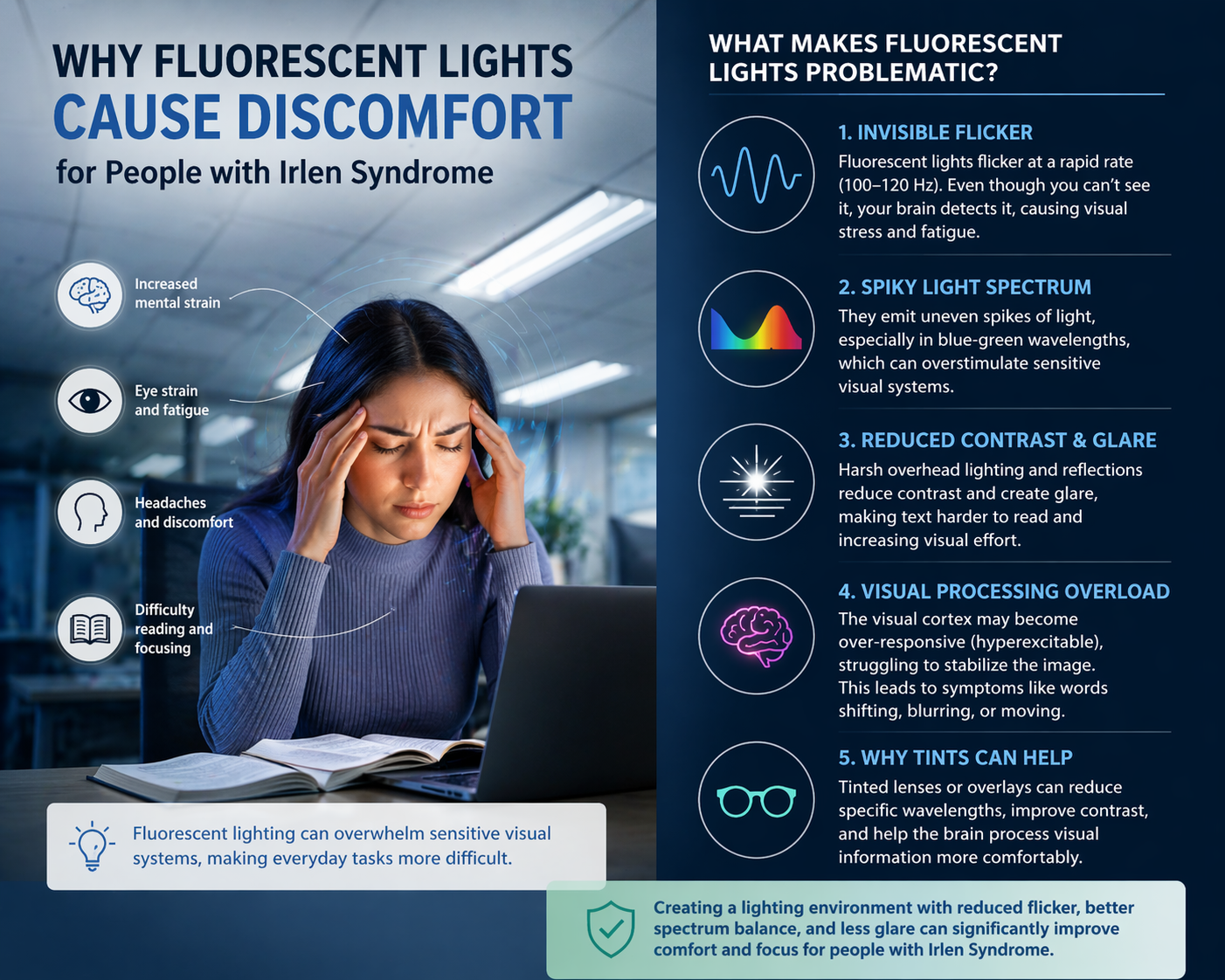 Why do fluorescent lights cause discomfort for people with Irlen ...